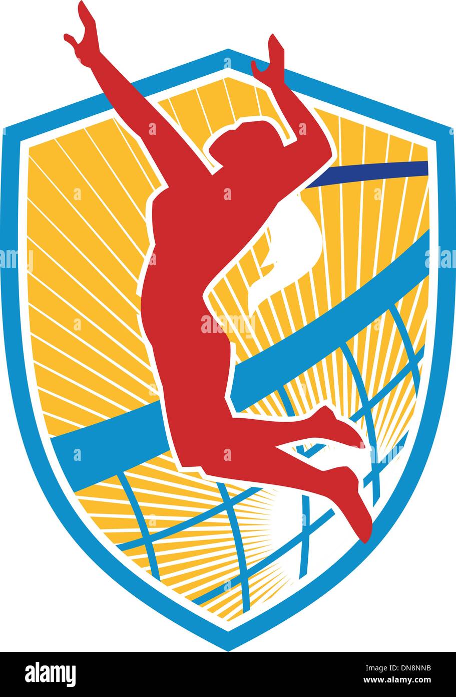 Volleyball spike Stock Vector Images - Alamy