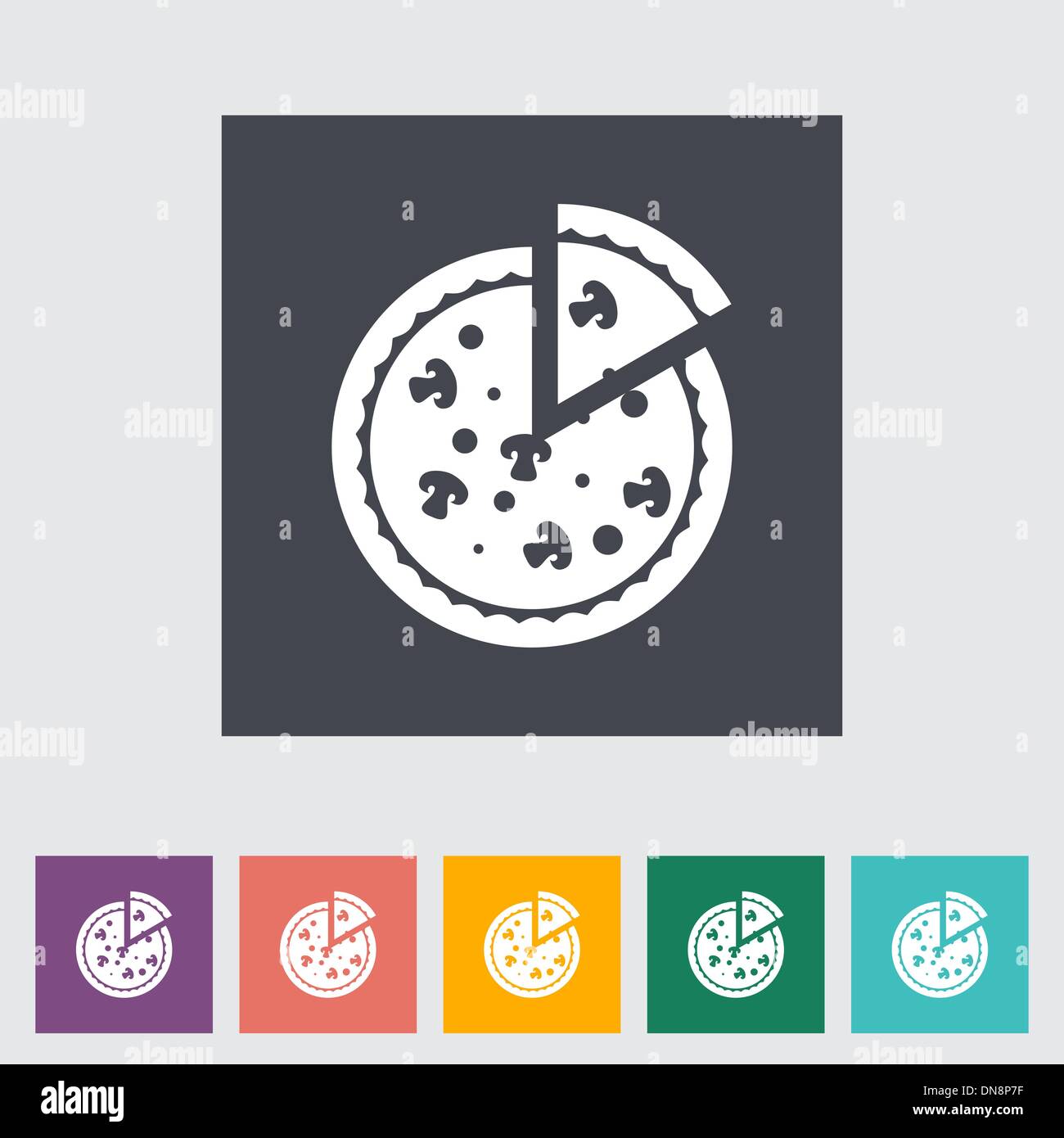 Pizza flat icon Stock Vector Image & Art - Alamy