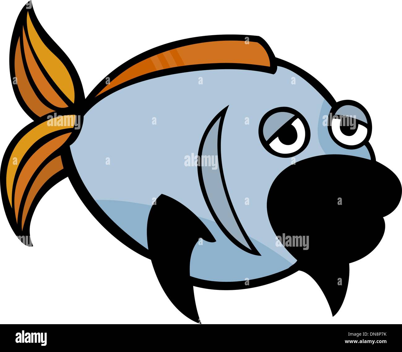 funny fish cartoon illustration Stock Vector Image & Art - Alamy