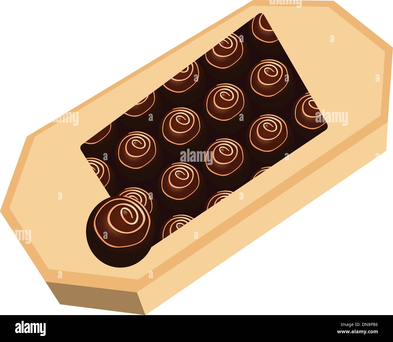 Box of chocolates Stock Vector Images - Alamy