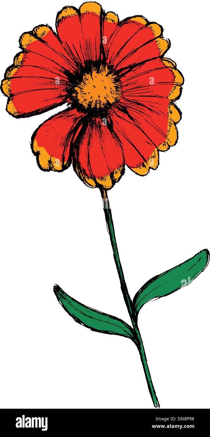 Flower honey sketch hand Stock Vector Images - Alamy