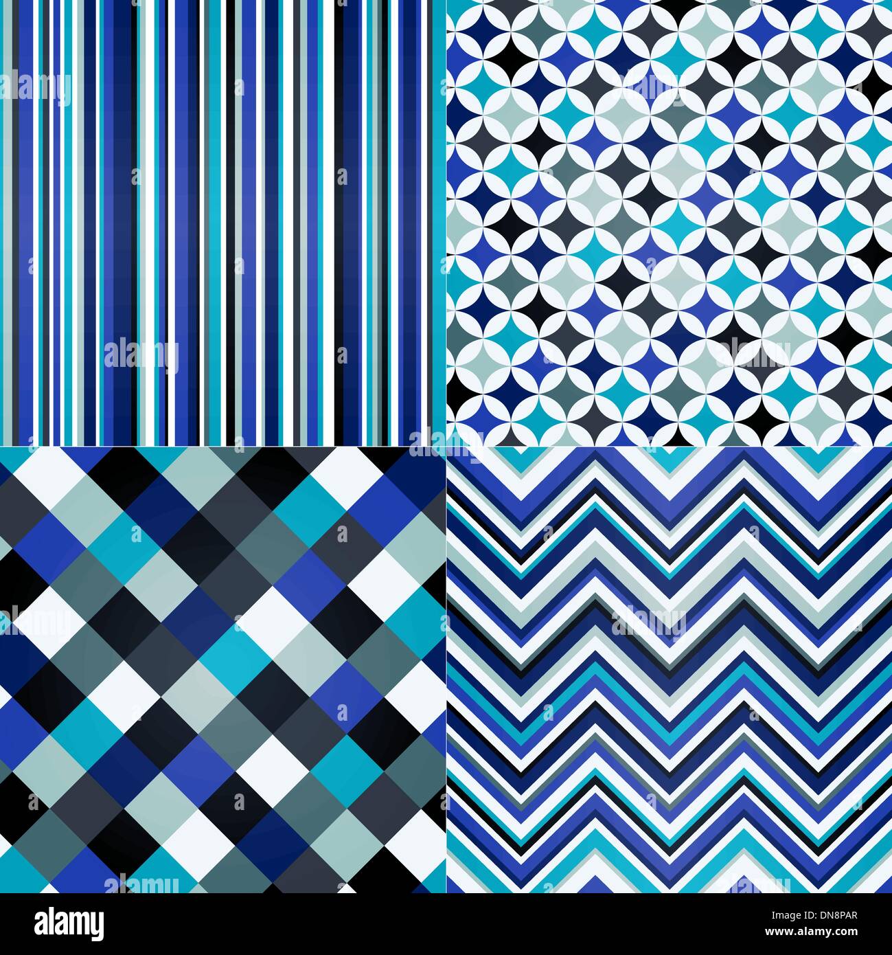 seamless stripes, zig zag and polka dots background Stock Vector Image ...