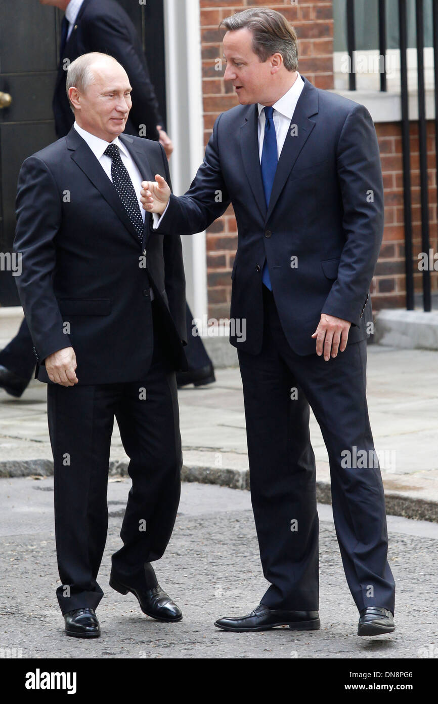 British Prime Minister David Cameron meets Russian President Vladimir ...
