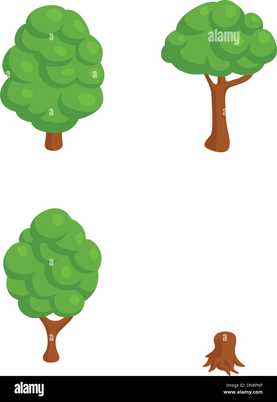 Set of 4 Isometric Trees Stock Vector Image & Art - Alamy