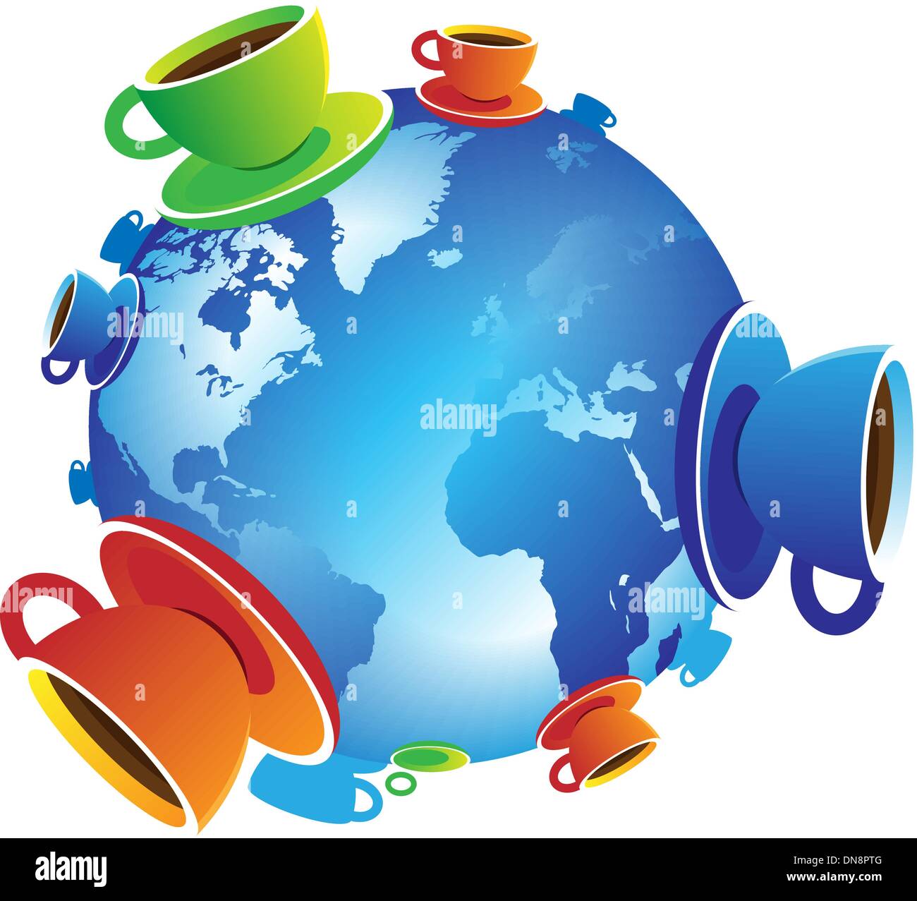 Coffee World isolated Stock Vector Image & Art - Alamy