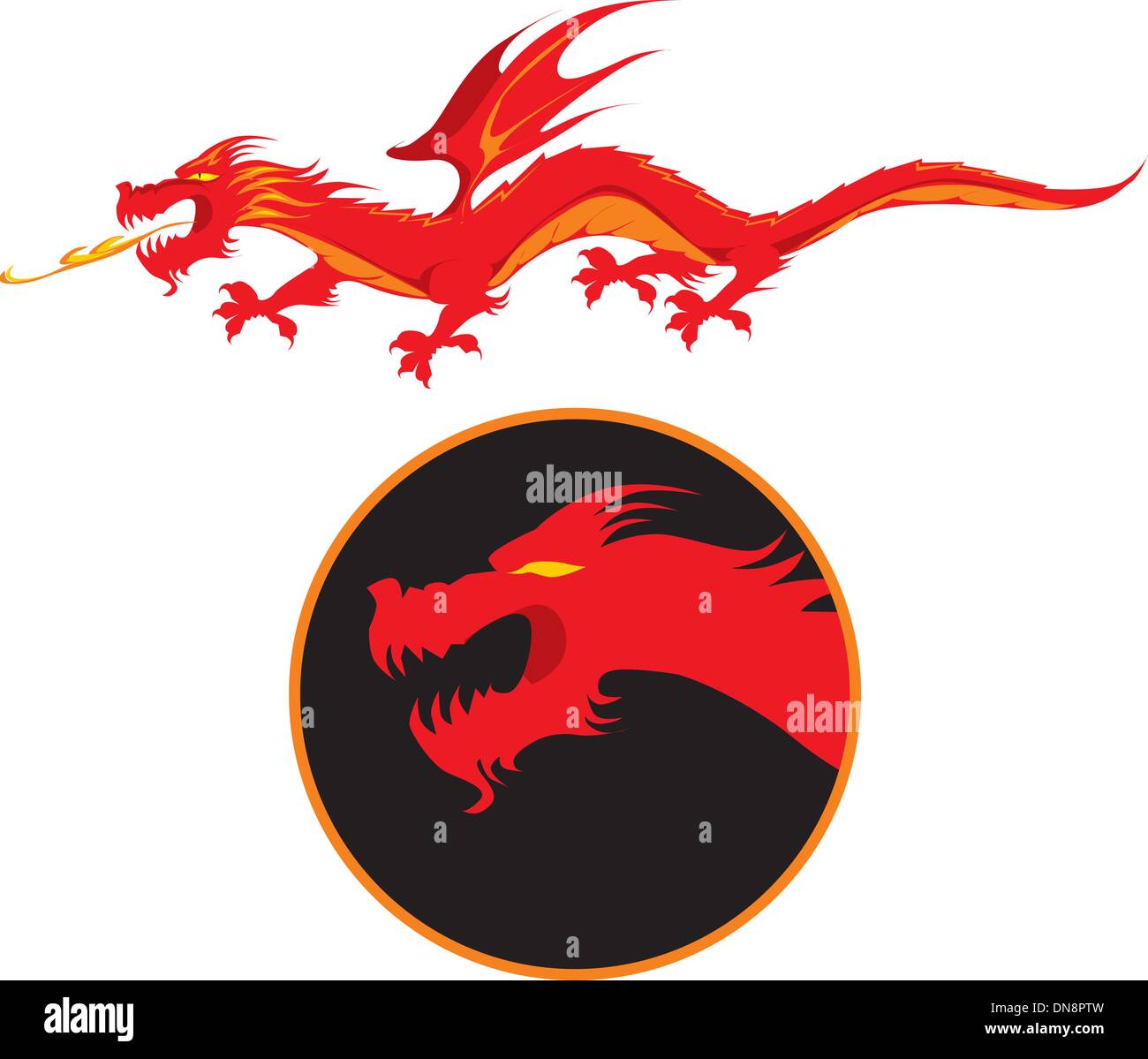Japanese dragon art Stock Vector Images - Alamy