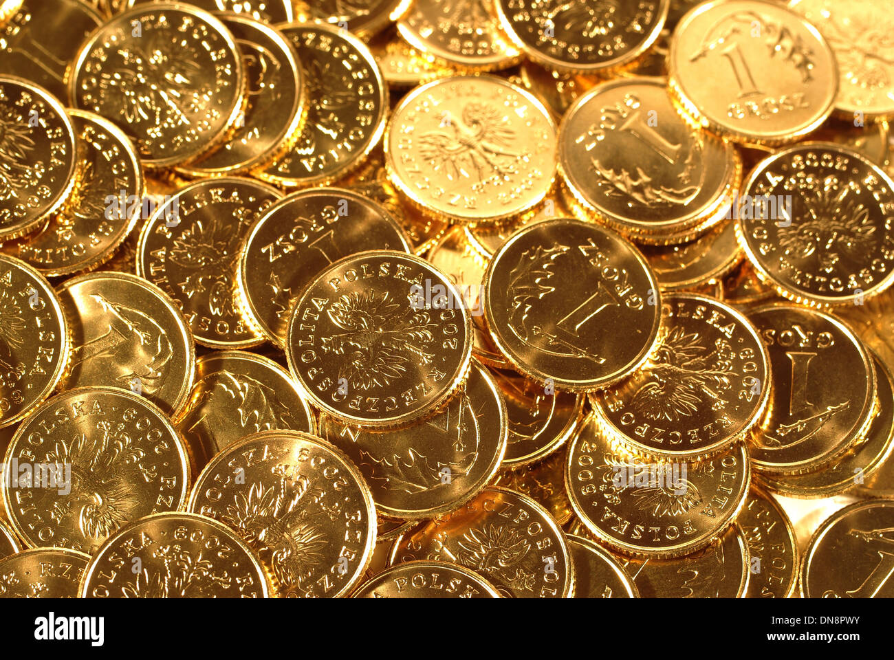 background with gold of coins Stock Photo - Alamy