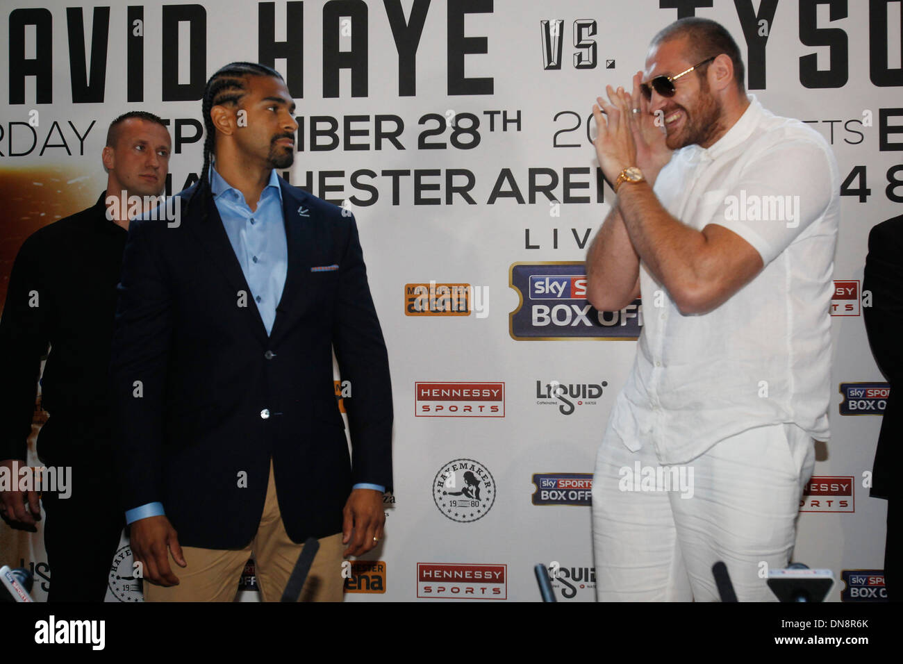 British heavyweight boxer Tyson Fury attends a press conference to ...