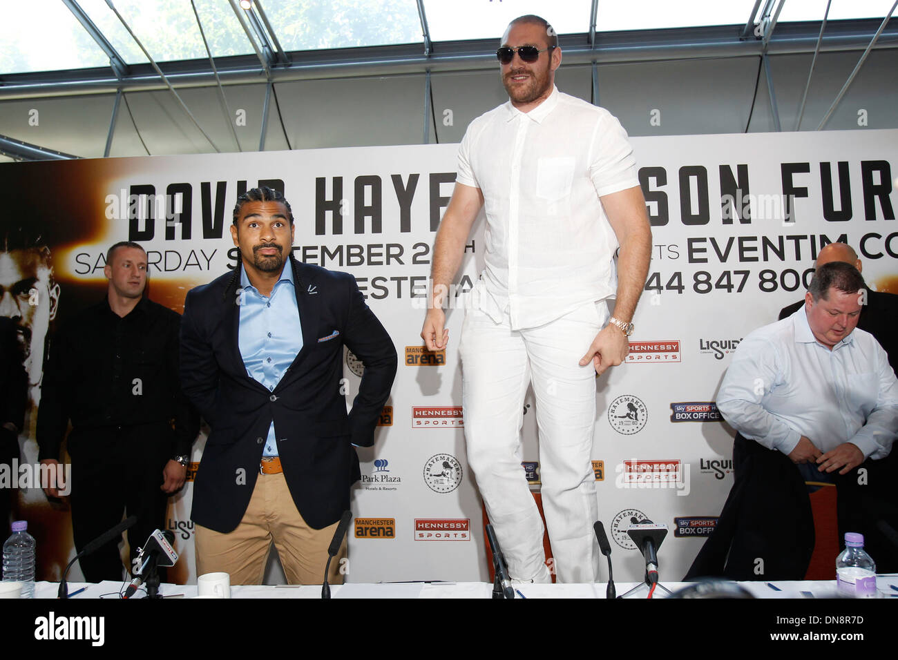 British heavyweight boxer Tyson Fury attends a press conference to ...