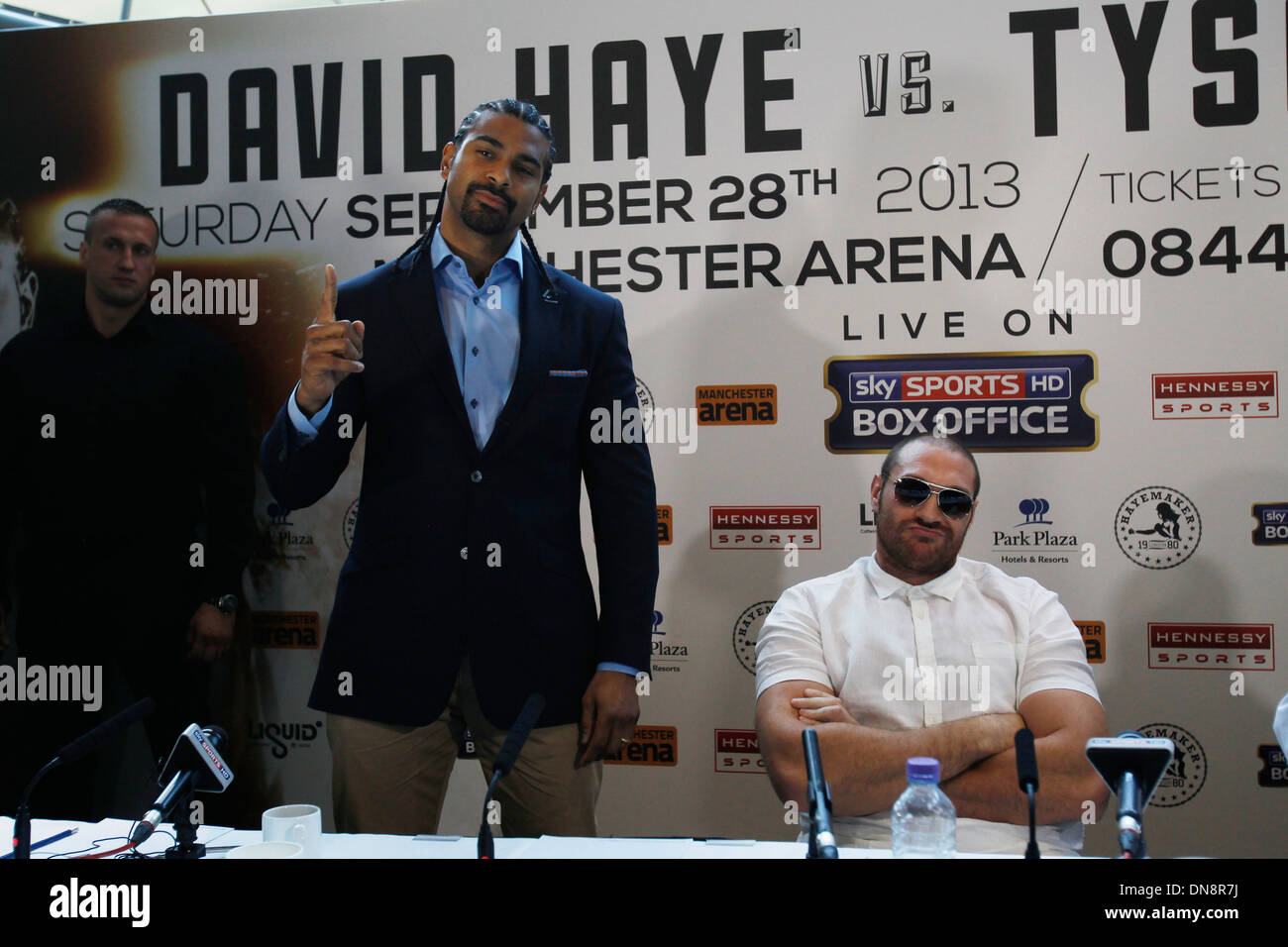 British heavyweight boxer Tyson Fury attends a press conference to ...