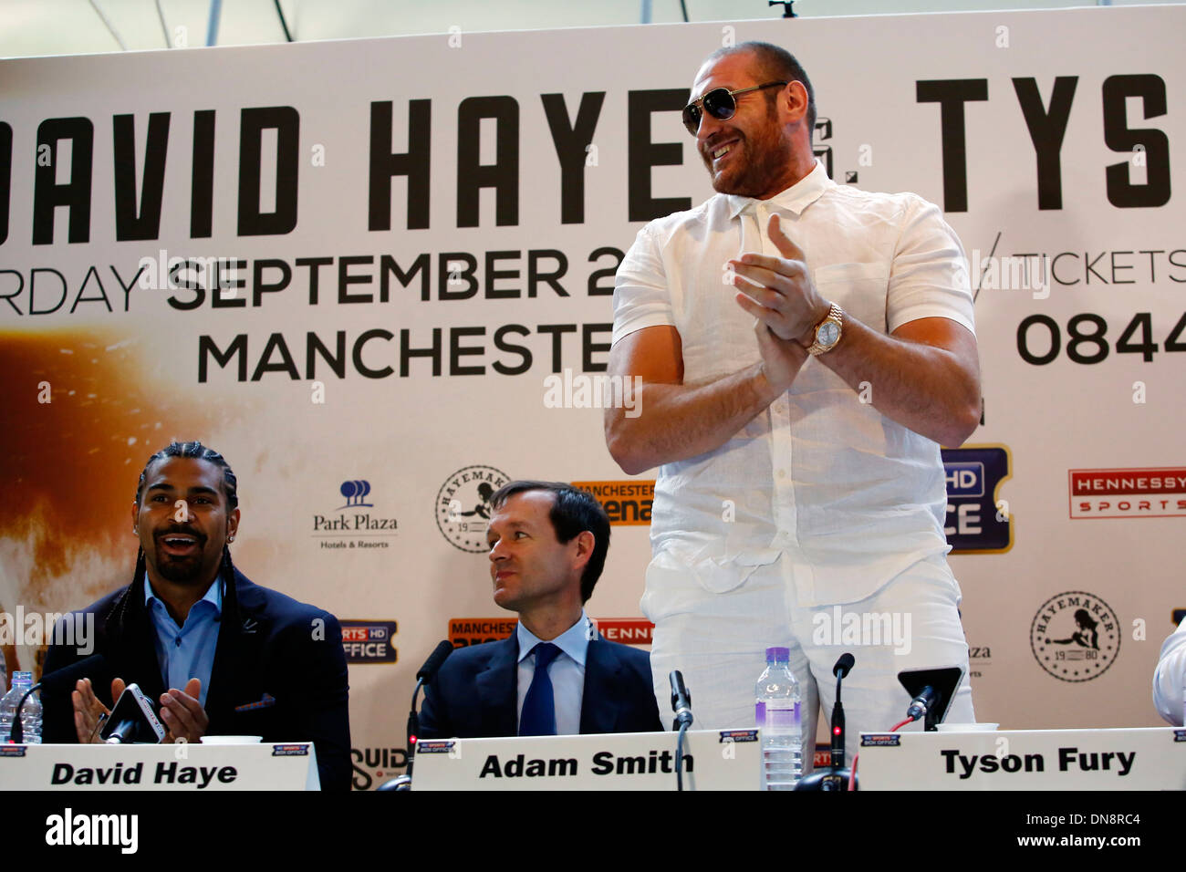 British heavyweight boxer Tyson Fury attends a press conference to ...