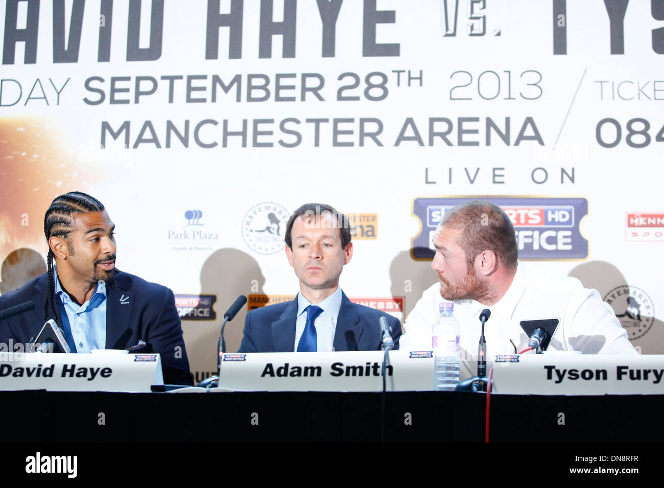 British heavyweight boxer Tyson Fury attends a press conference to ...