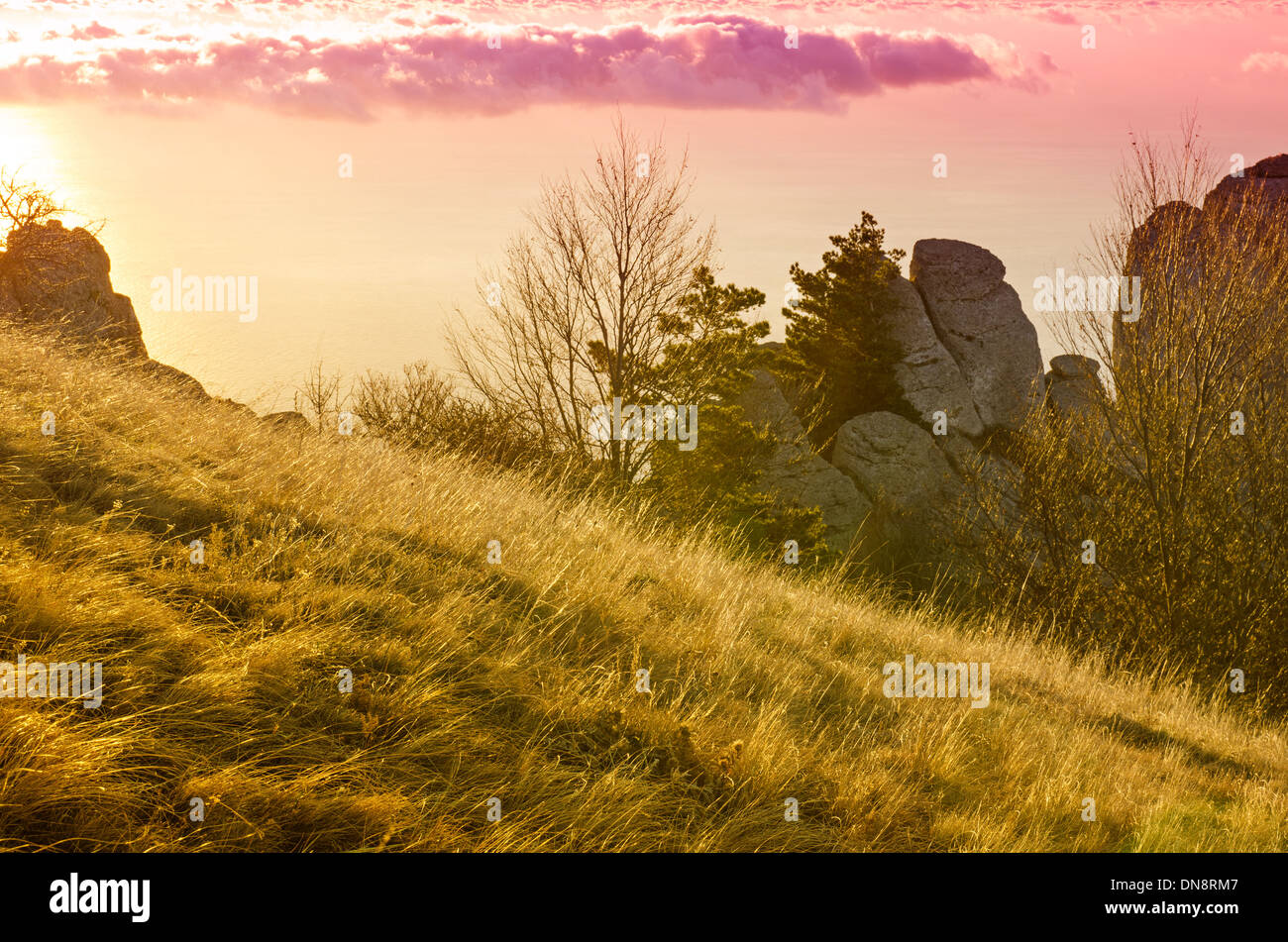 Mountain autumn sunrise Stock Photo - Alamy