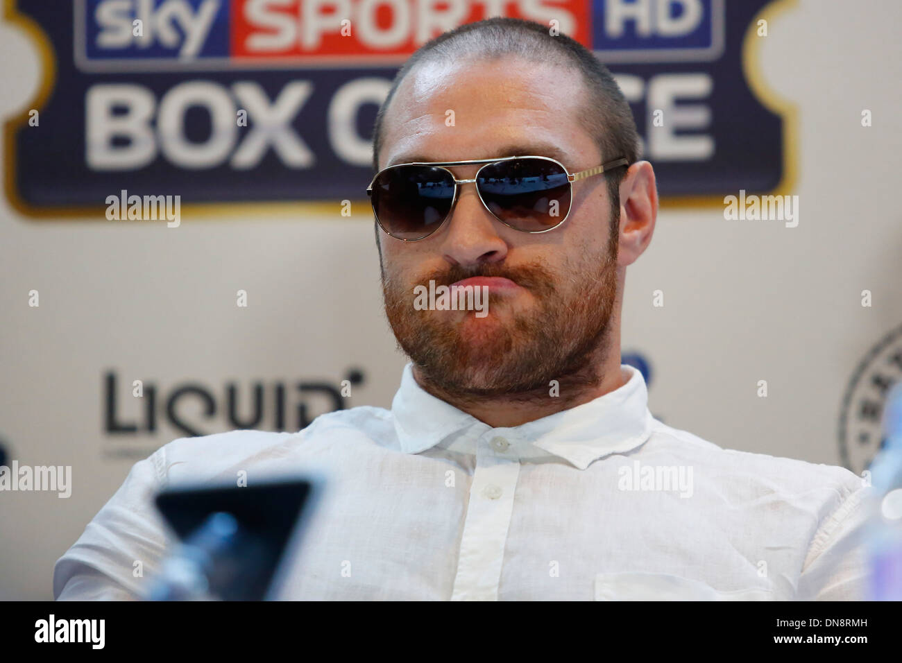 British heavyweight boxer Tyson Fury attends a press conference to ...