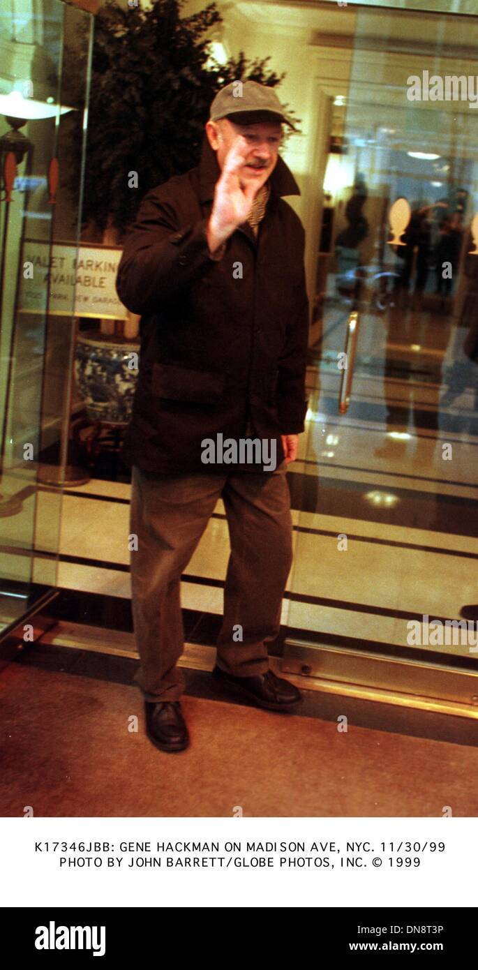 Nov. 30, 1999 - K17346JBB: GENE HACKMAN ON MADISON AVE, NYC. 11/30/99 ...