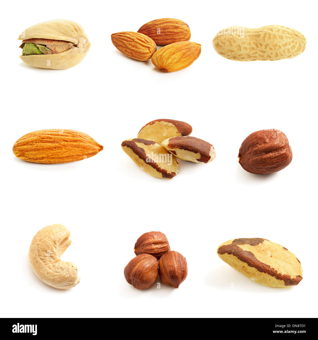 Set of nuts fruit collage background hi-res stock photography and ...