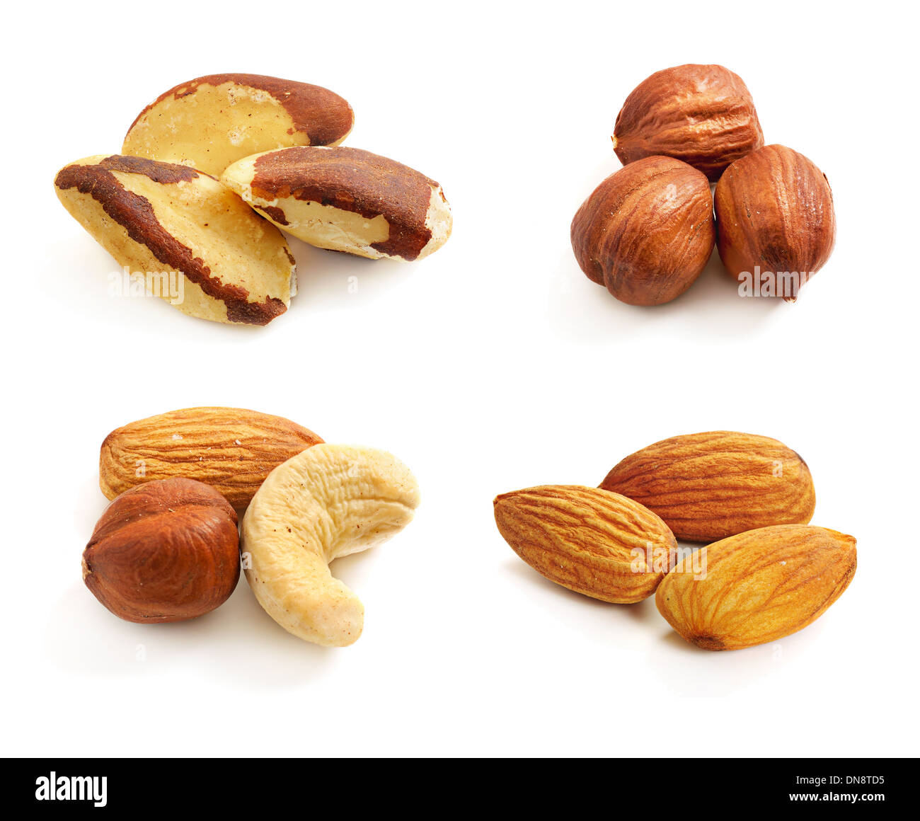 Set of nuts fruit collage background hi-res stock photography and ...
