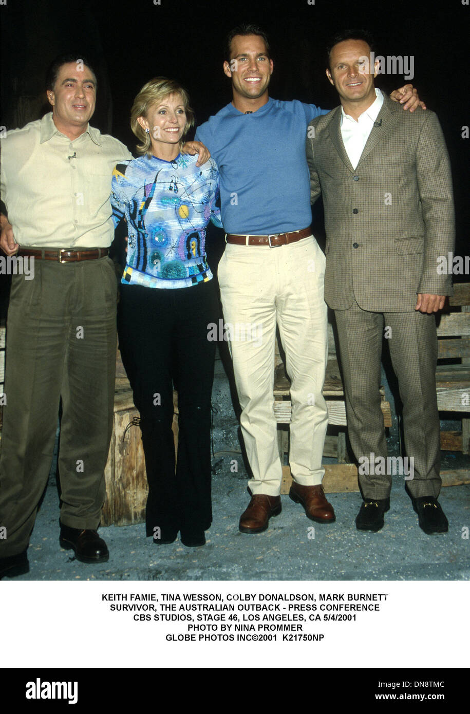 May 3, 2001 - KEITH FAMIE, TINA WESSON, COLBY DONALDSON, MARK BURNETT ...