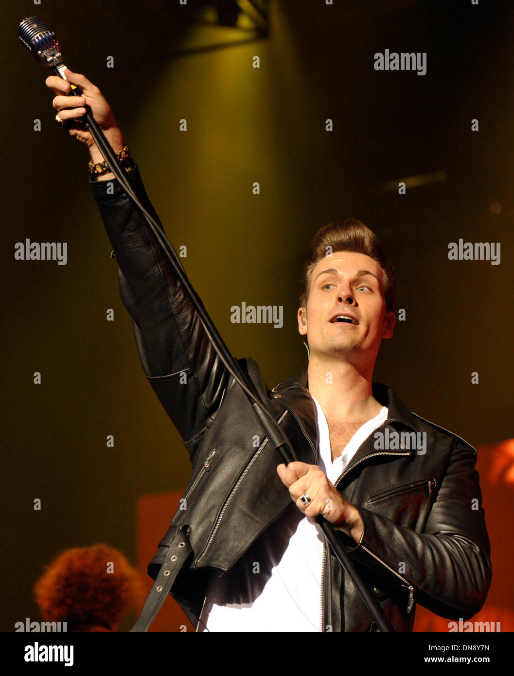 Berlin, Germany. 19th Dec, 2013. Lead singer Sven Budja of the Berlin ...