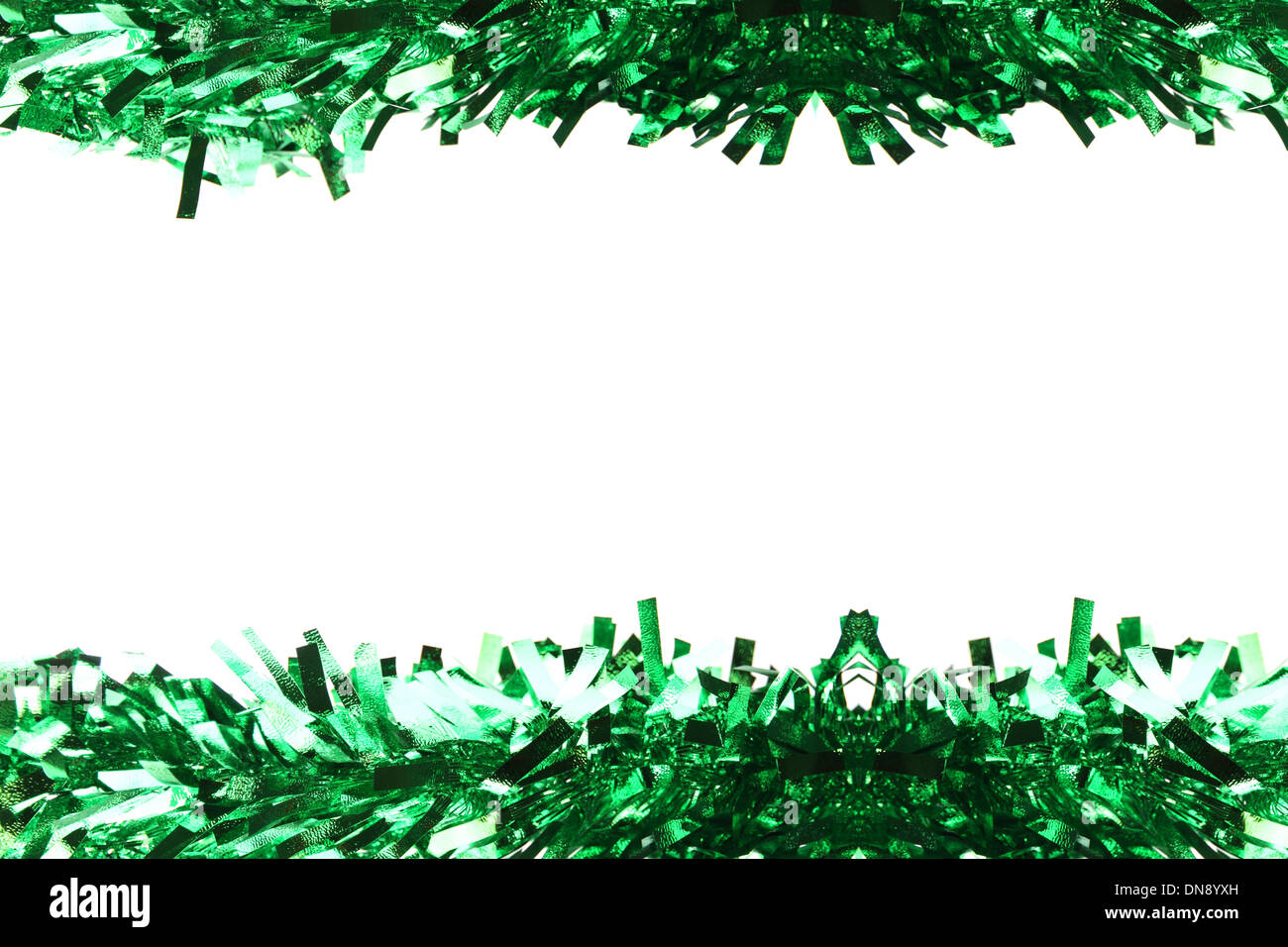 Green Ribbon on White background Stock Photo - Alamy