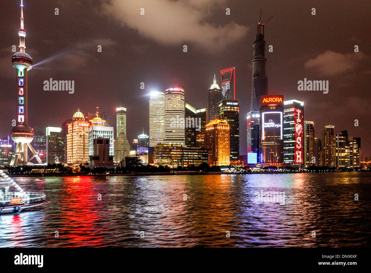 China; Shanghai;Bund; View from the River Cruise on the Huangpu river ...