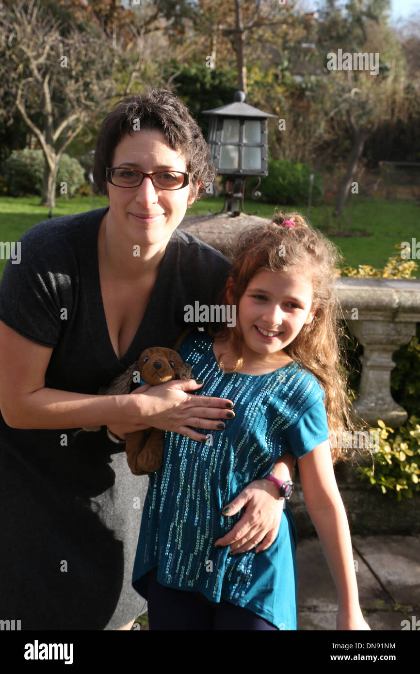 english woman 39 with daughter aged 9 Stock Photo - Alamy