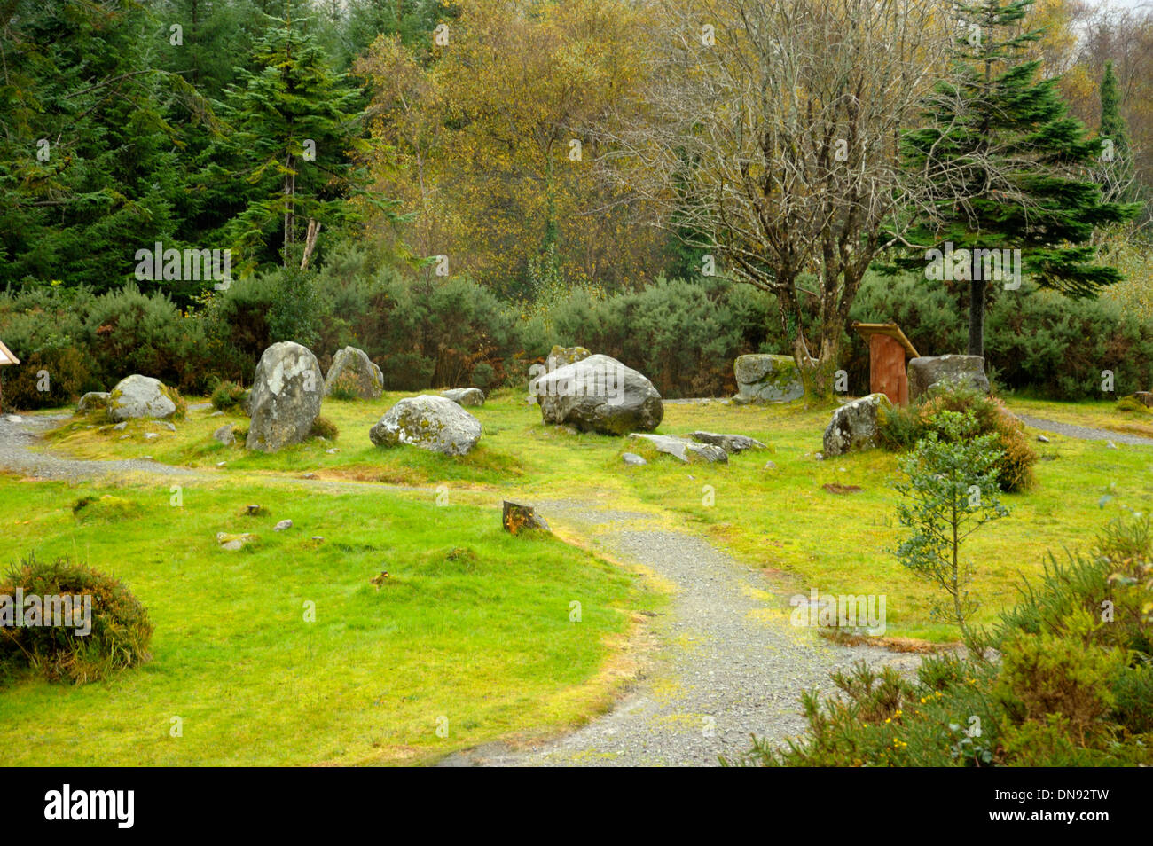Dromagorteen Stone Circle, Bonane Heritage Park Stock Photo - Alamy