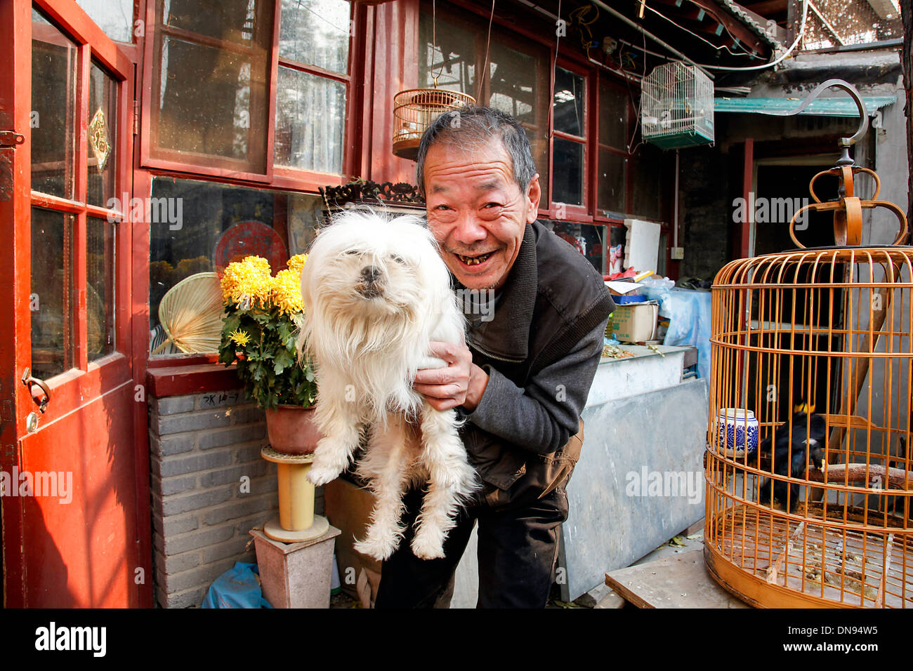 Local chinses man posing with his dog hi-res stock photography and ...
