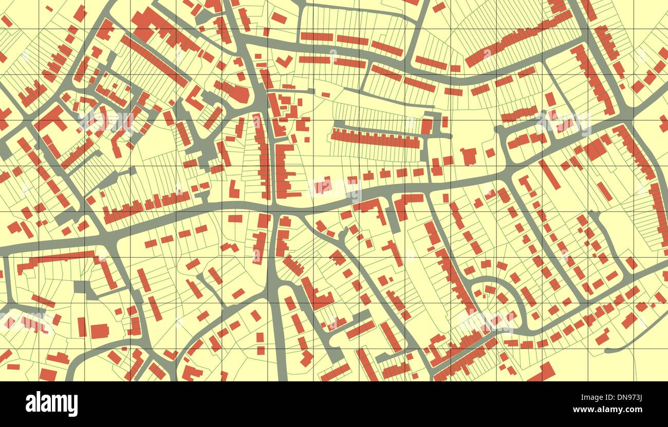 Illustrated map city hi-res stock photography and images - Alamy
