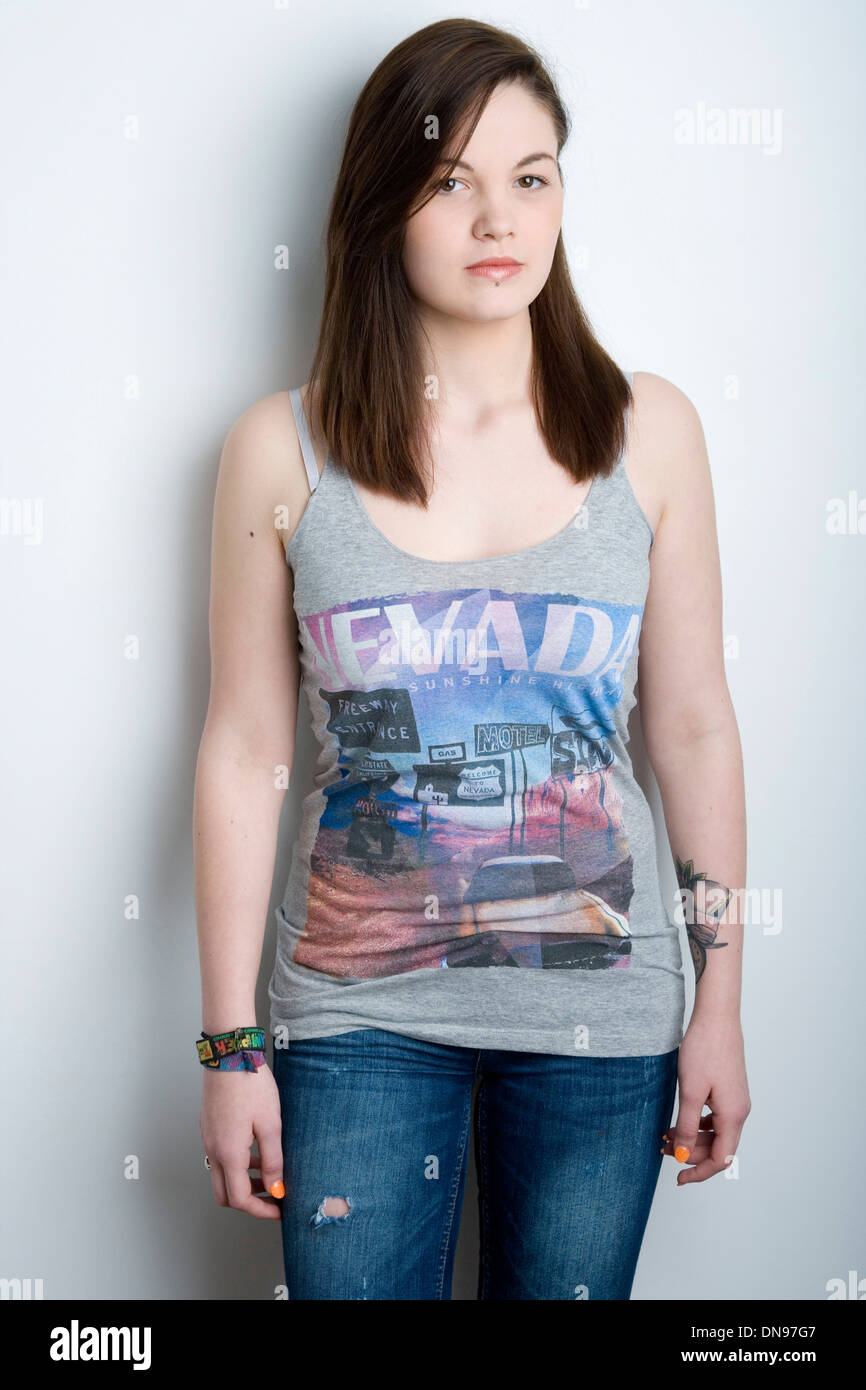 Portrait of alternative looking teenage girl Stock Photo - Alamy