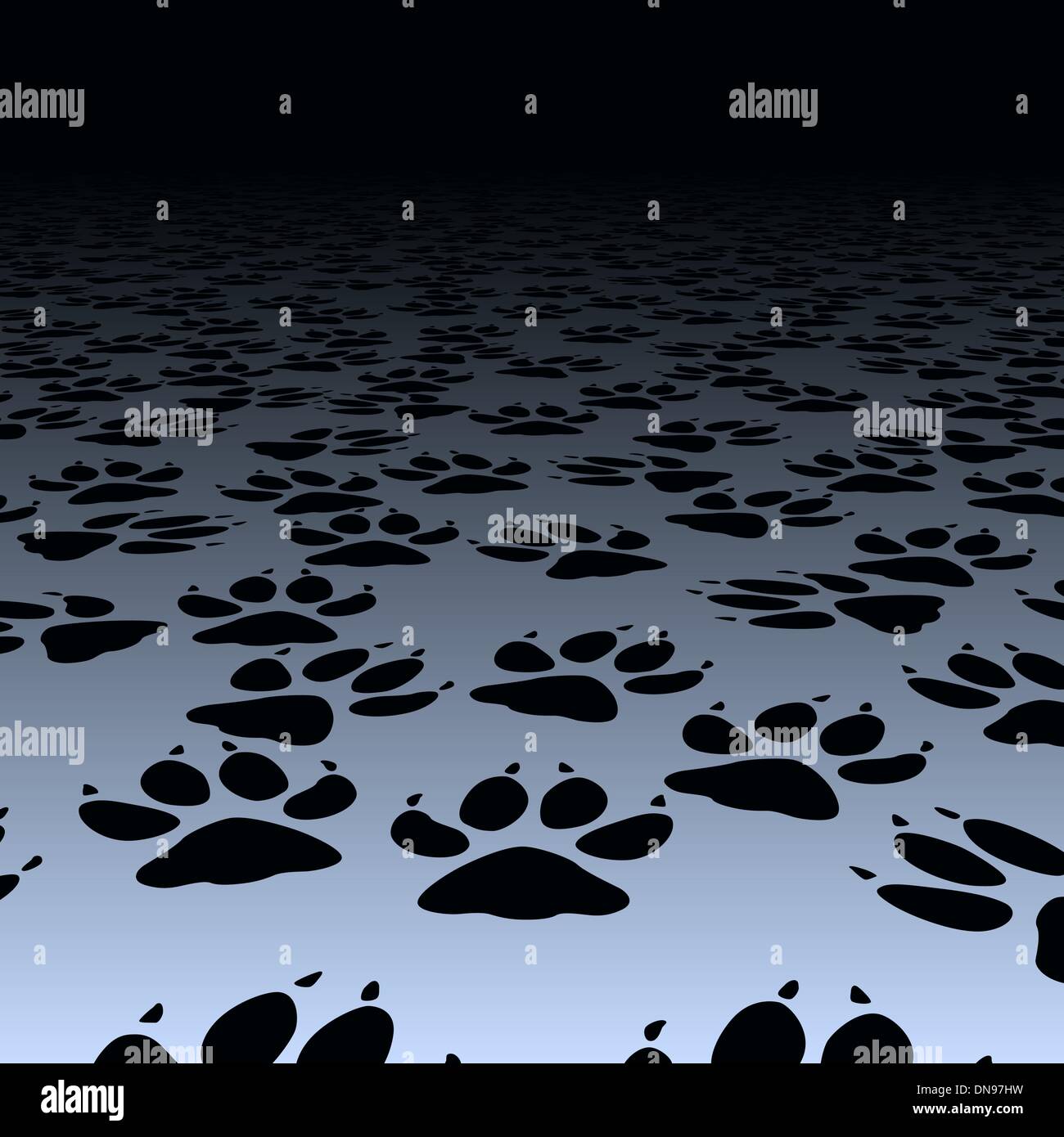Paw prints illustration dog hi-res stock photography and images - Alamy