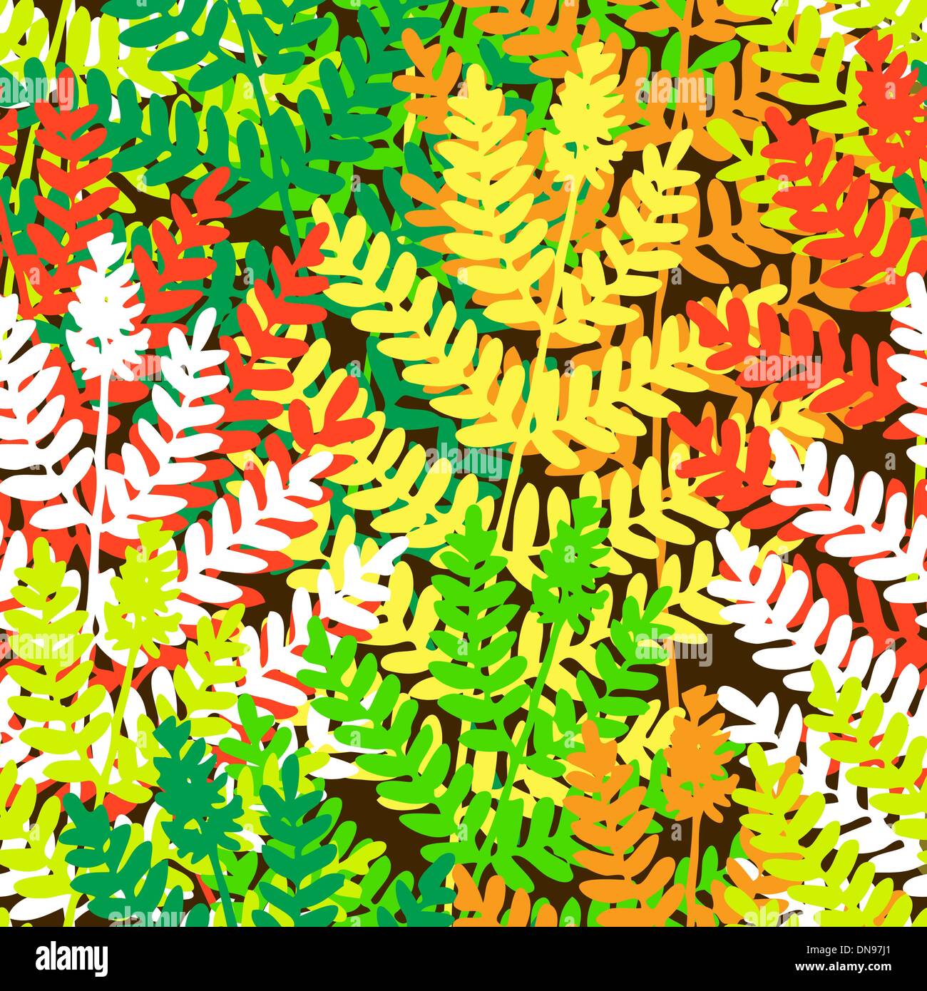 Seamless fern vector pattern hi-res stock photography and images - Alamy