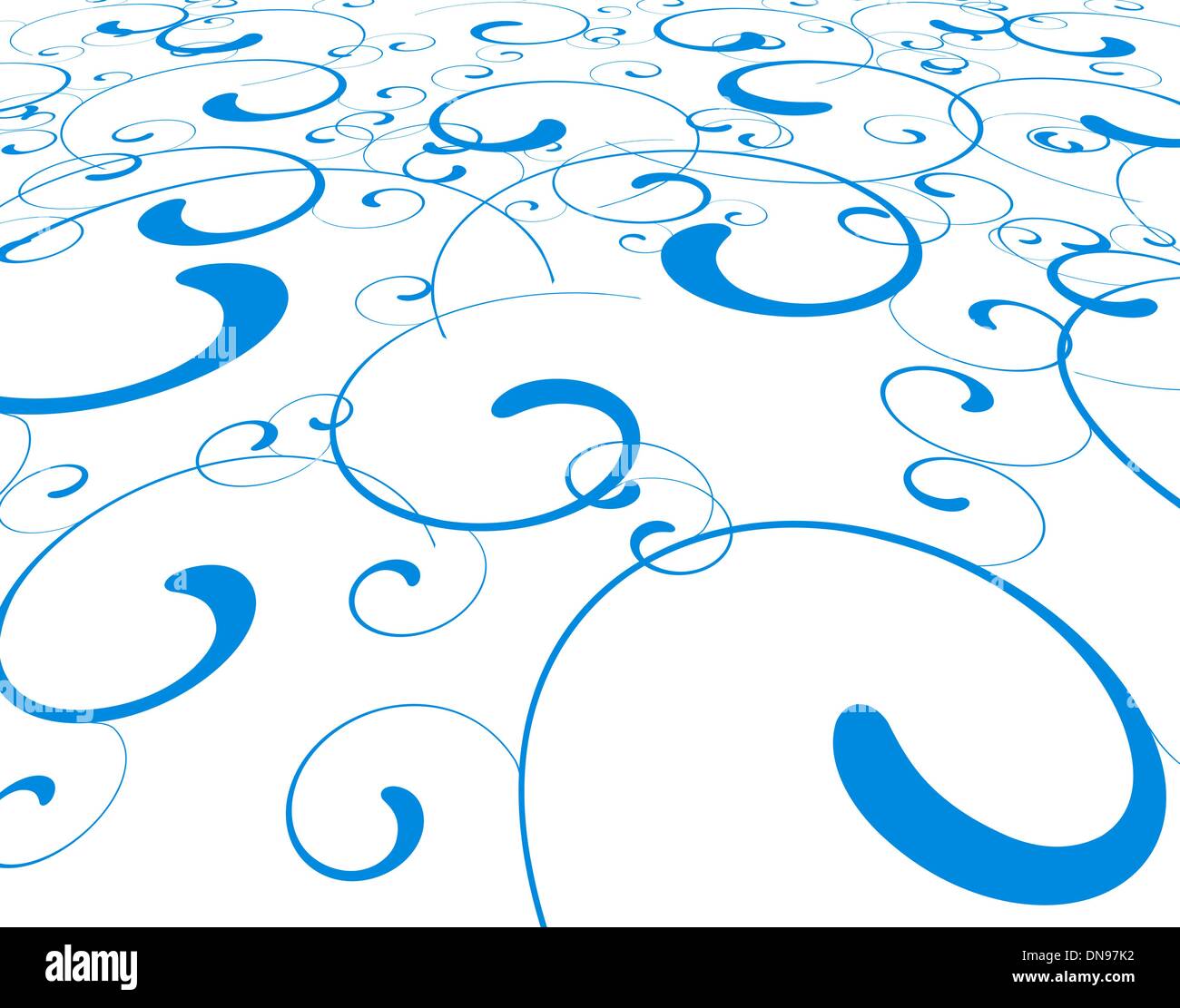 Blue twirl pattern wallpaper Stock Vector Images - Alamy