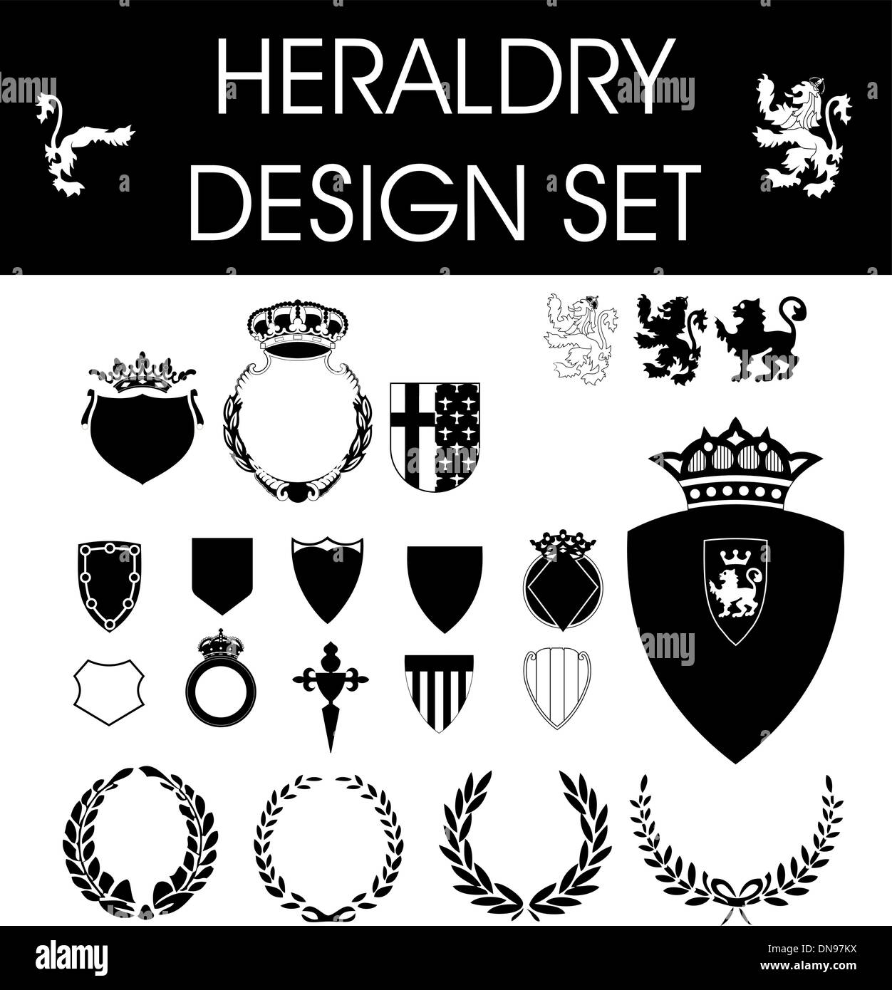 heraldry design set Stock Vector Image & Art - Alamy
