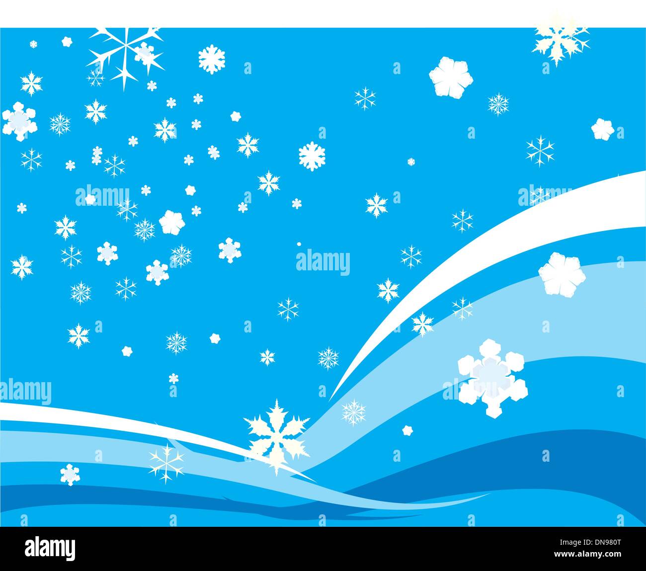 Snowflake blue background hi-res stock photography and images - Alamy