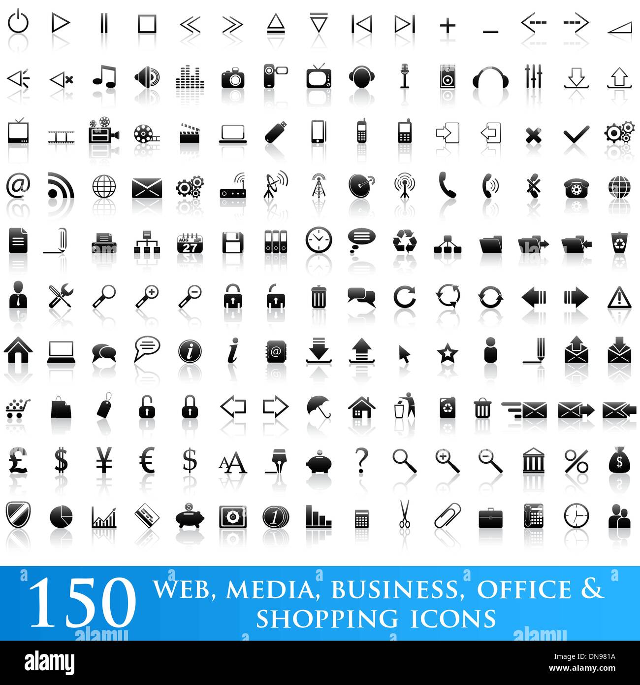 Icon set for web applications Stock Vector Image & Art - Alamy