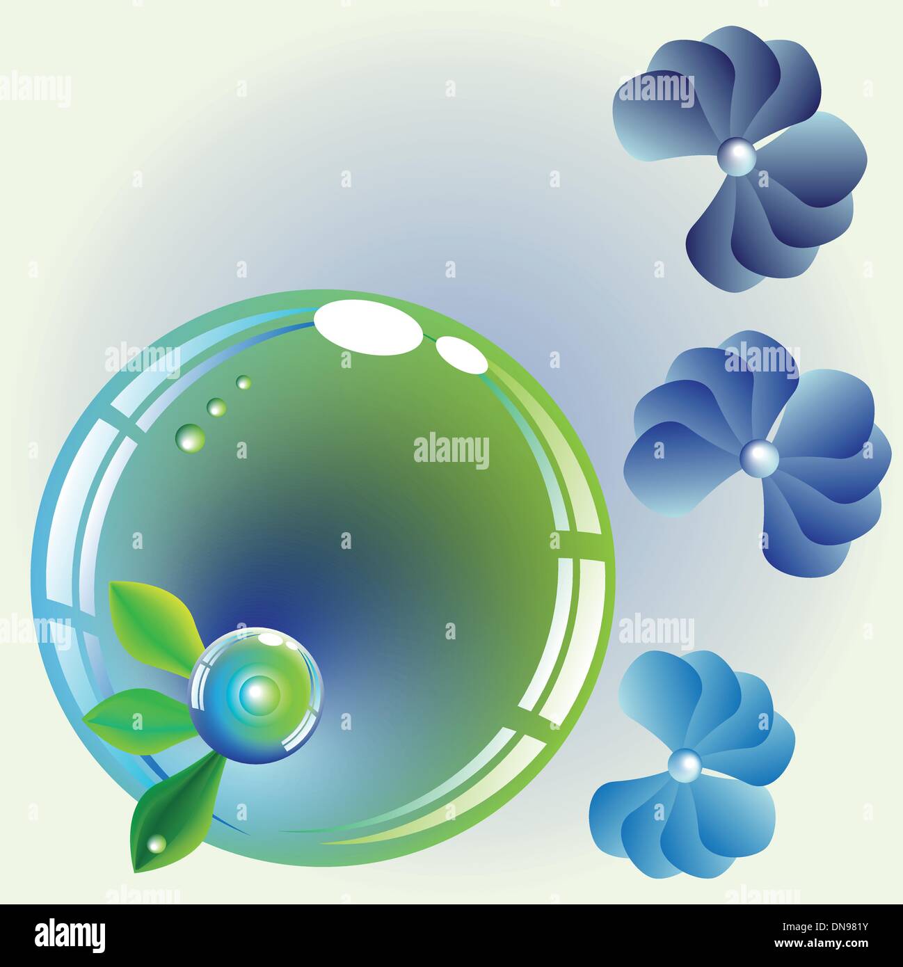 sphere with flowers on the side Stock Vector Image & Art - Alamy