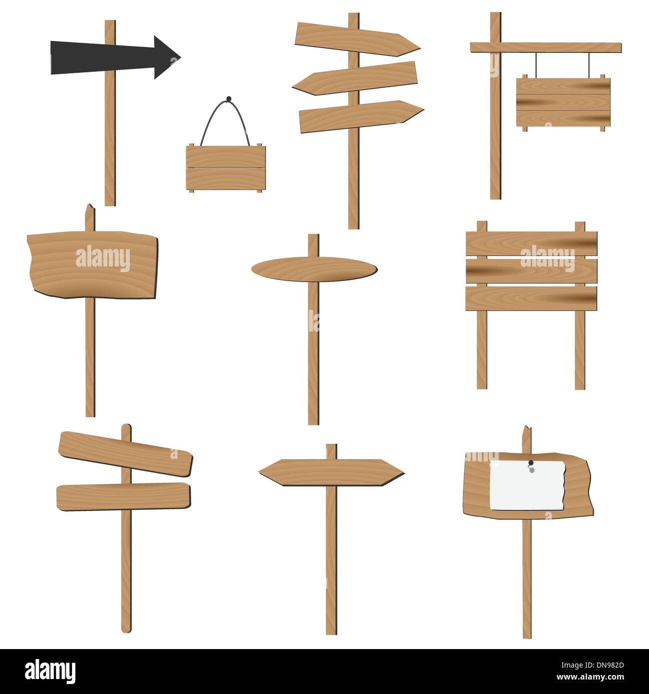 Blank directional signs hi-res stock photography and images - Alamy