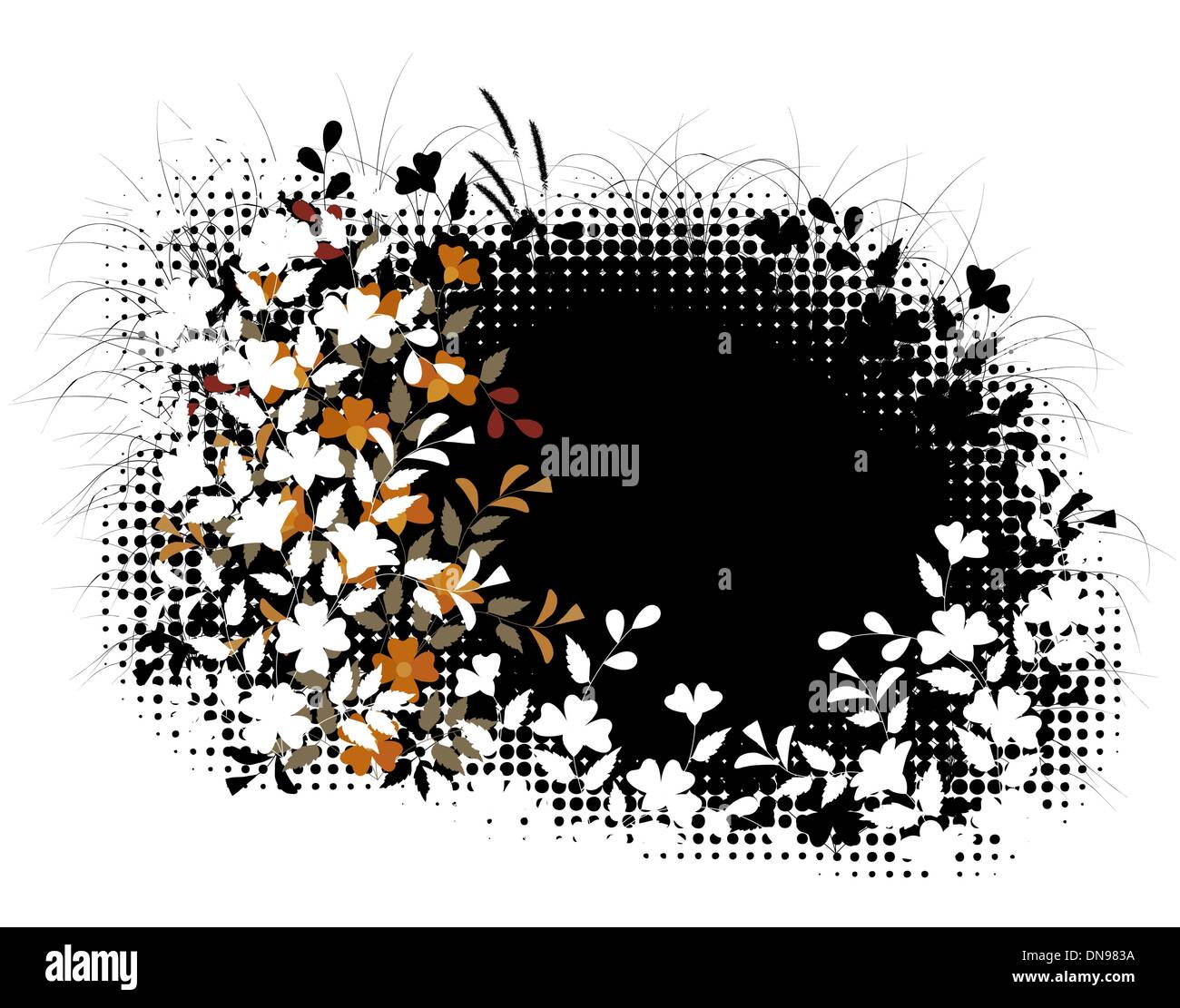 Halftone flower Stock Vector Images - Alamy