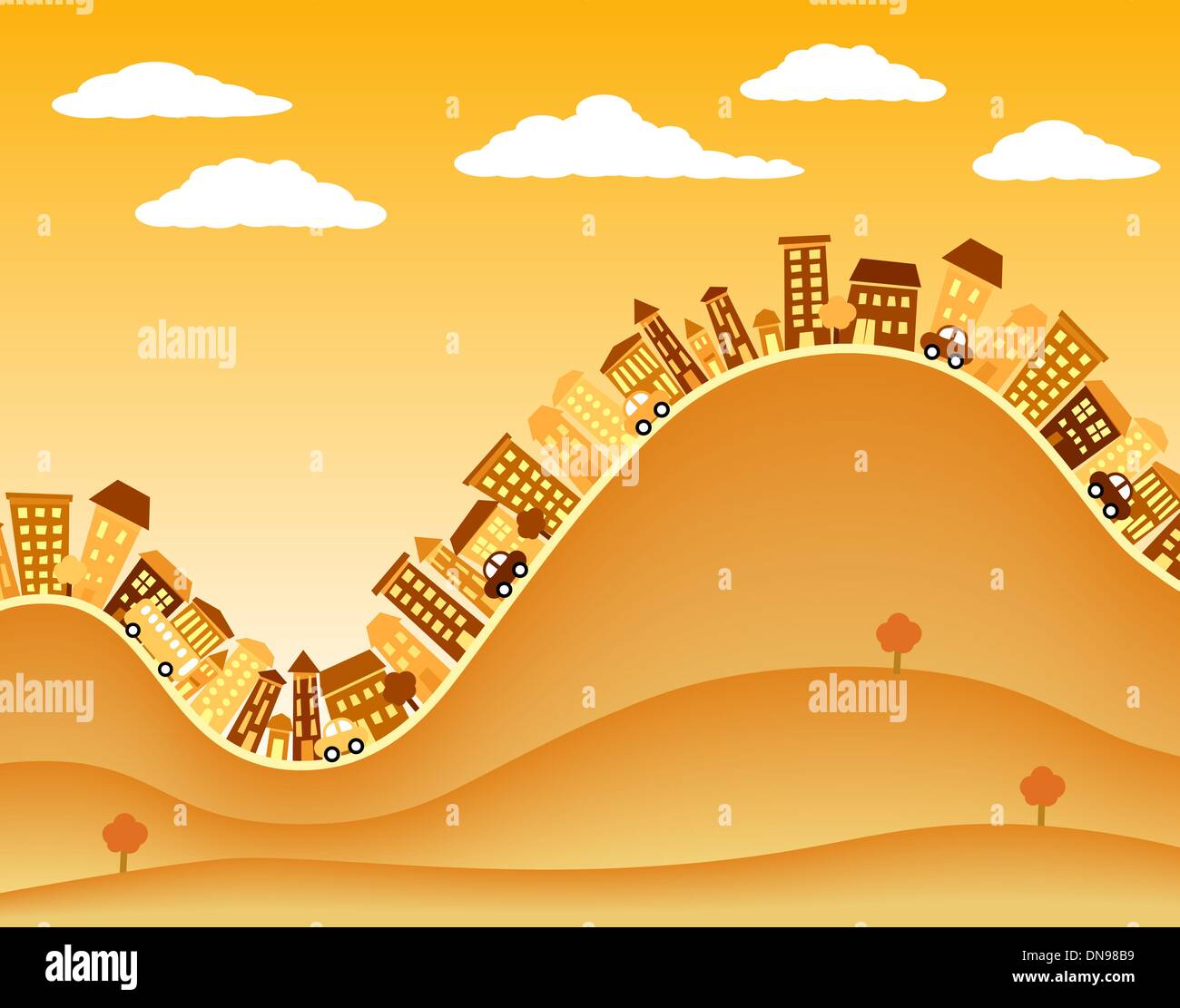 Town vector vectors hi-res stock photography and images - Alamy