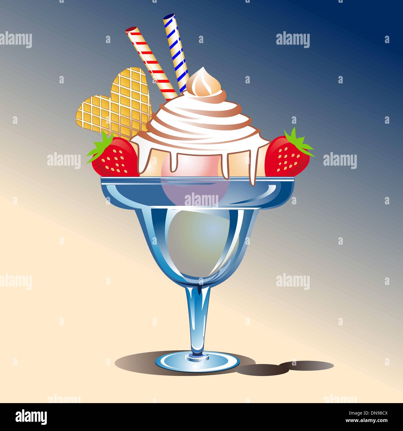 Summer dessert glass full Stock Vector Images - Alamy
