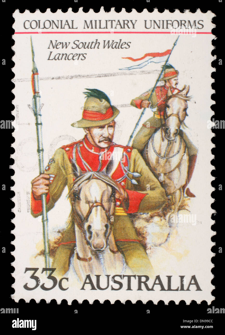 Stamp printed in Australia from the "19th-Century Australian Military ...