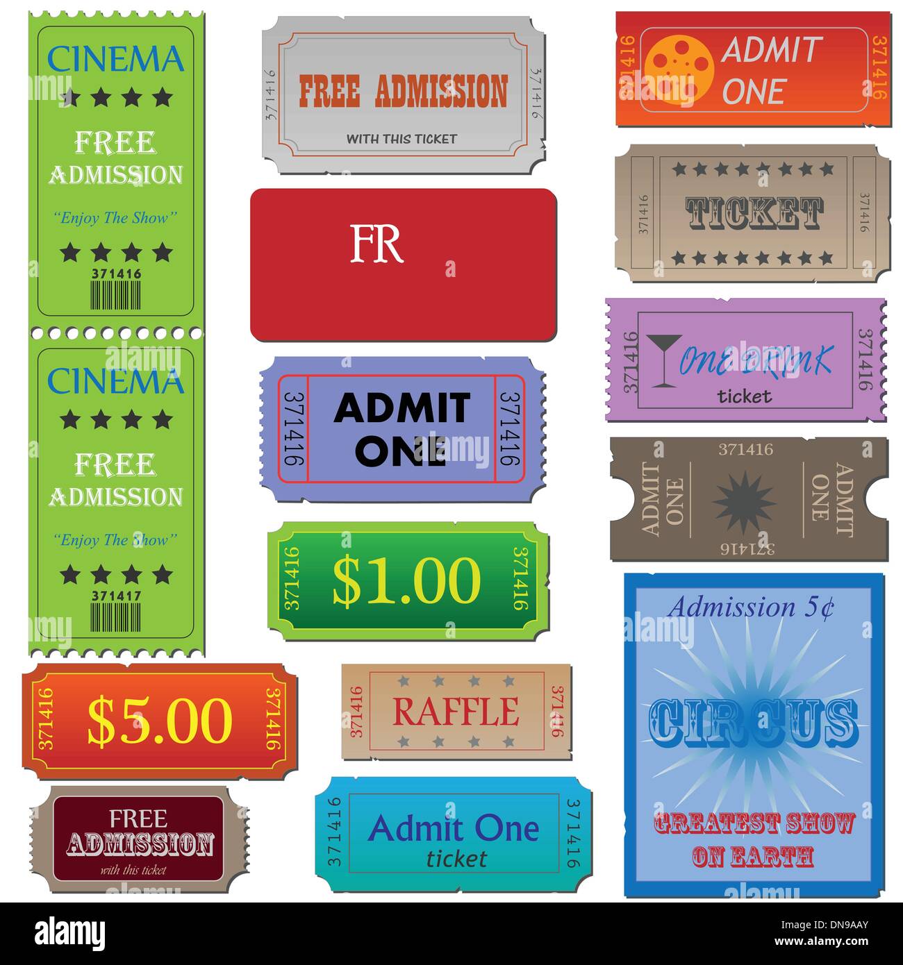 Entry tickets Stock Vector Images - Alamy