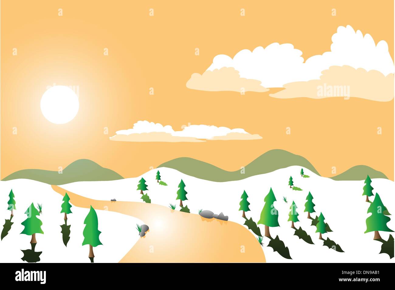 Color landscape image Stock Vector Images - Alamy