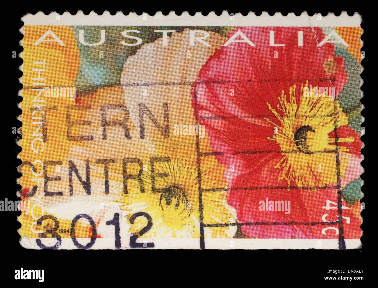 AUSTRALIA - CIRCA 1994: A stamp printed in Australia shows red and ...