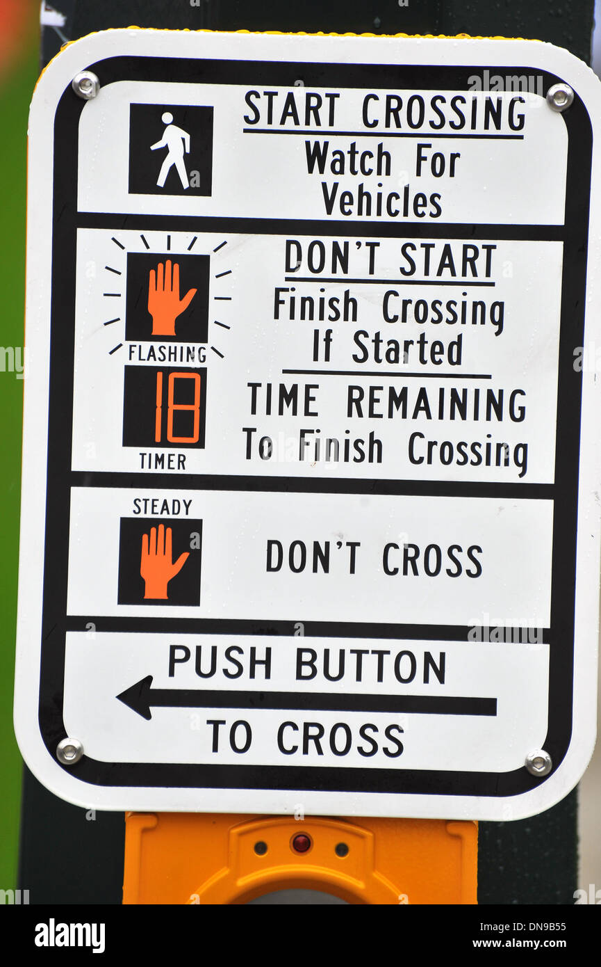 A pedestrian crossing on a busy road in Canada Stock Photo - Alamy