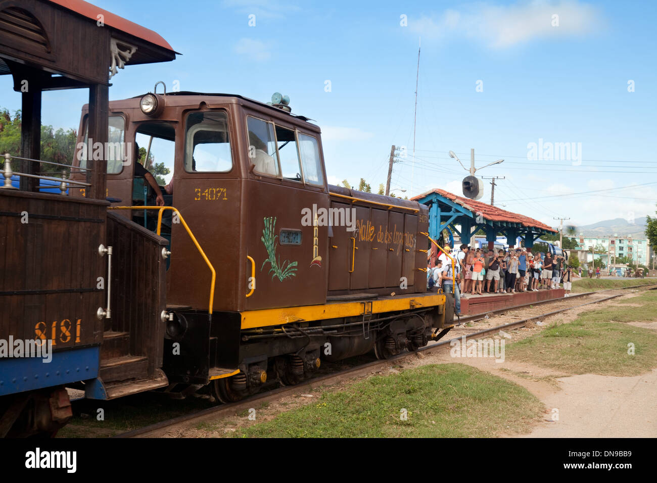 A train arriving at Trinidad station, Cuba caribbean, Latin America ...