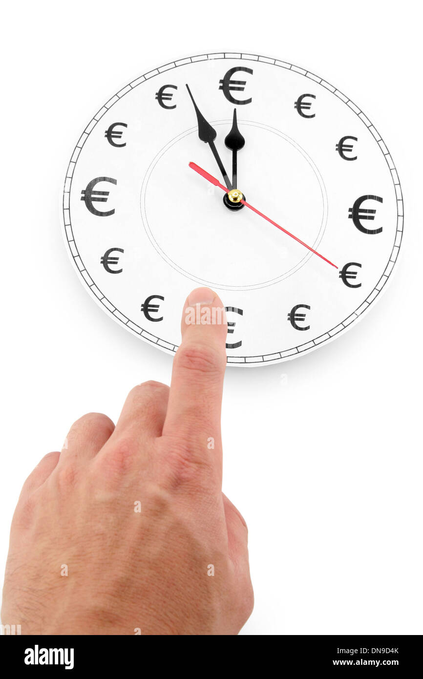 clock and Euro Symbol, concept of time is money Stock Photo - Alamy