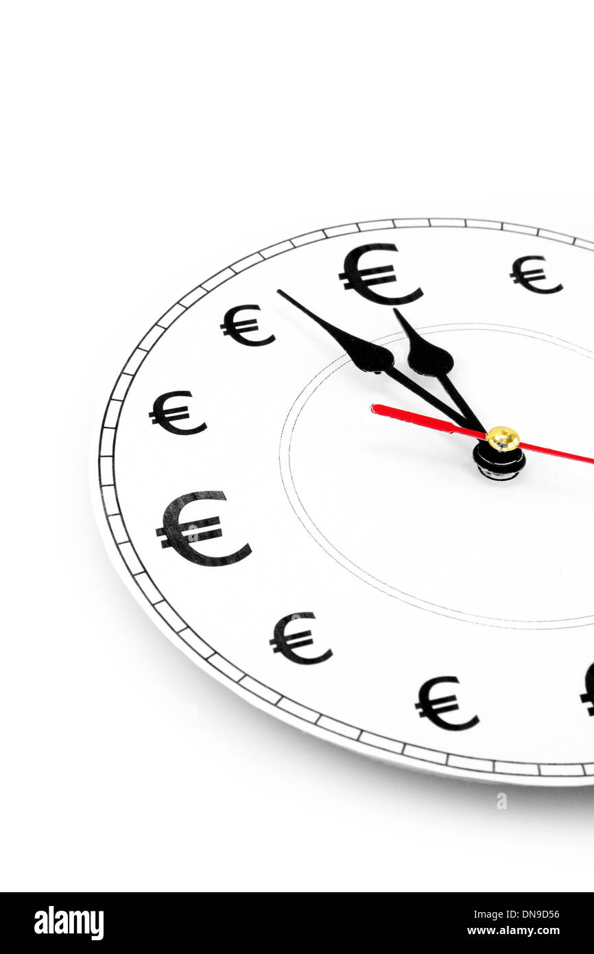 clock and Euro Symbol, concept of time is money Stock Photo - Alamy