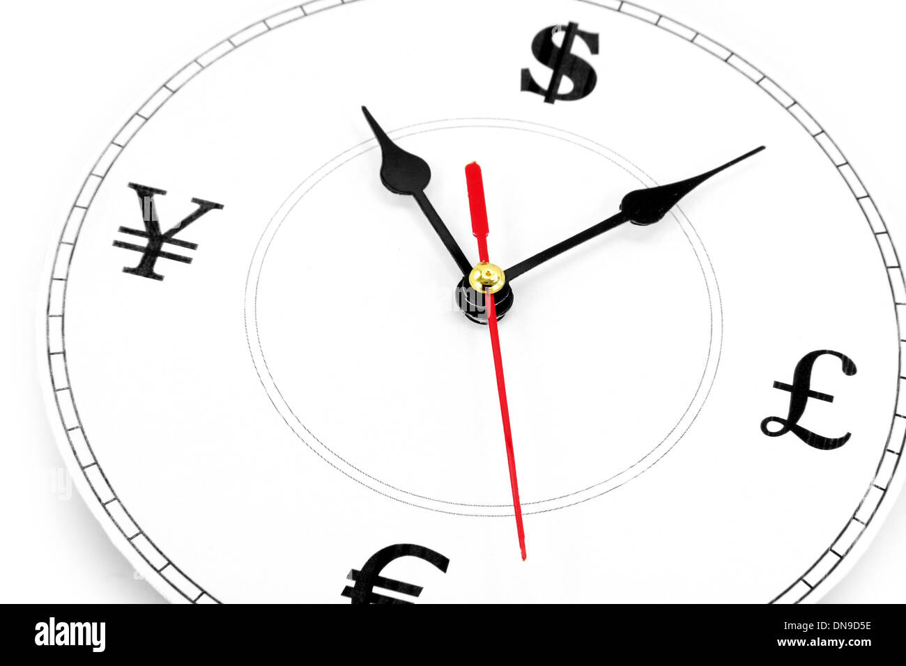 clock and currency Sign, concept of time is money Stock Photo - Alamy